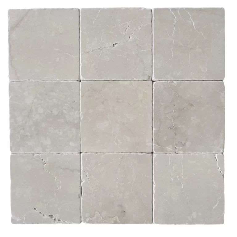 Botticino Tumbled Square Marble Mosaic - RMS Traders